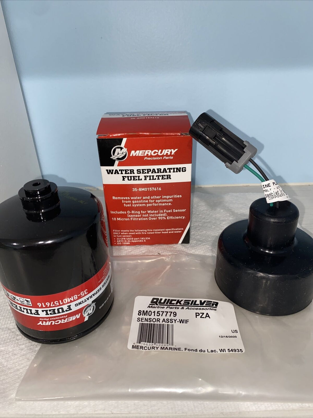 Mercury Water Separating Fuel Filter 35-8m0157616 and Sensor WIF 8M015 ...